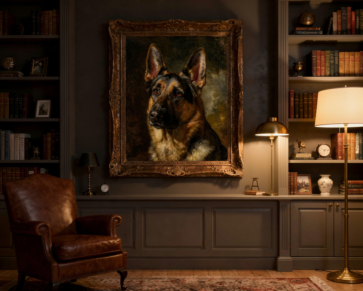 Custom Dog Portrait — Presence Old Master Oil | Fable